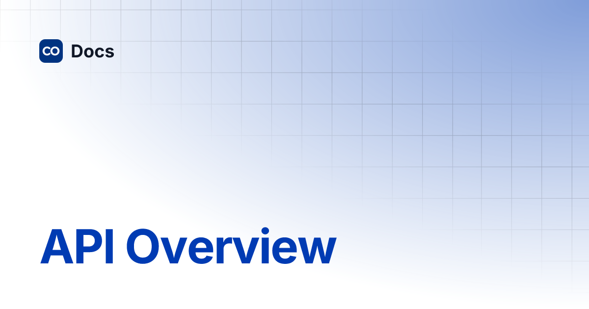 API Overview | Docs